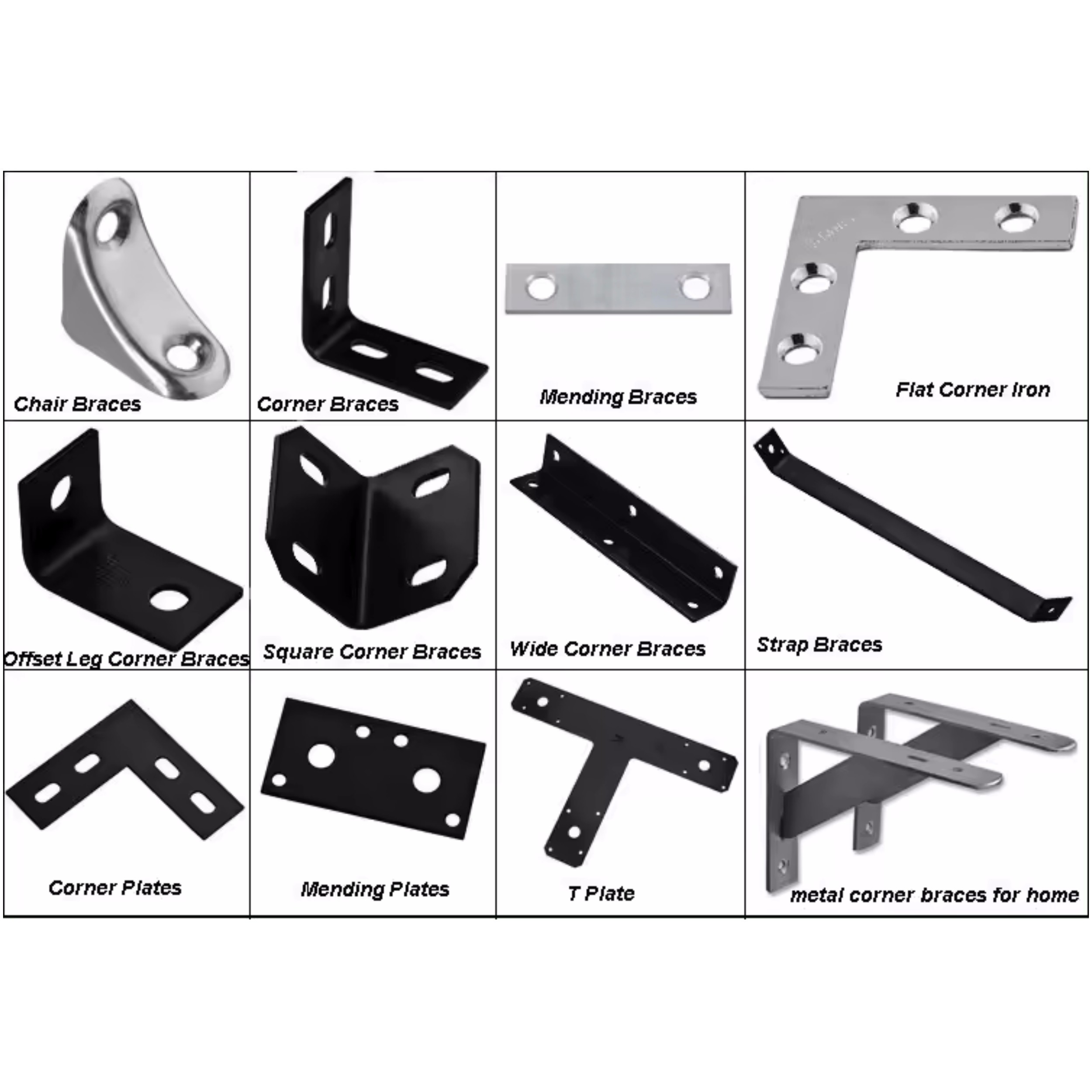 Stamping Steel L /T/I /Cross Shape Connecting Angle Plate Corner Brace ...